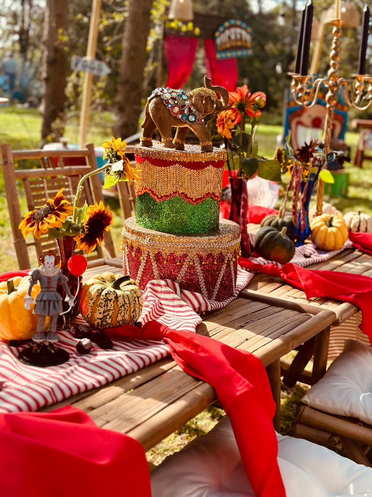 Circus Themed Elephant Centrepiece | Circus event prop hire – Rock the Day