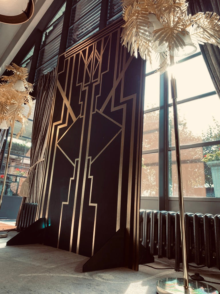 Art Deco Great Gatsby Style Backdrop hire | Prop hire Essex – Rock the Day