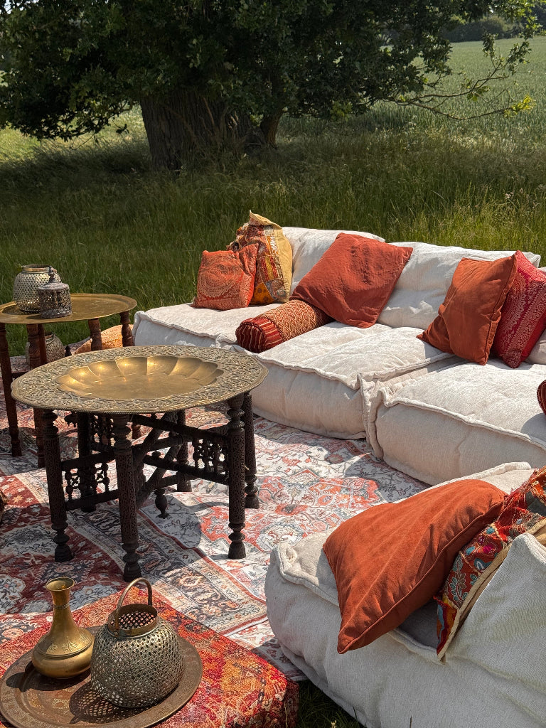 Modern Boho VIP Lounge for hire| Low seating VIP lounge hire – Rock the Day