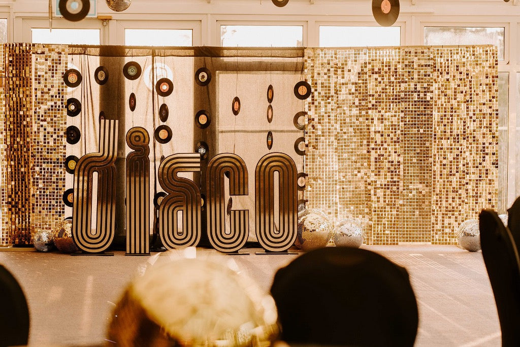 DISCO sign for hire| Prop hire Essex | Event hire London – Rock the Day