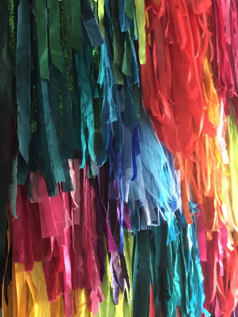 Rainbow Tassel Backdrop | Backdrop to hire | prop hire – Rock the Day
